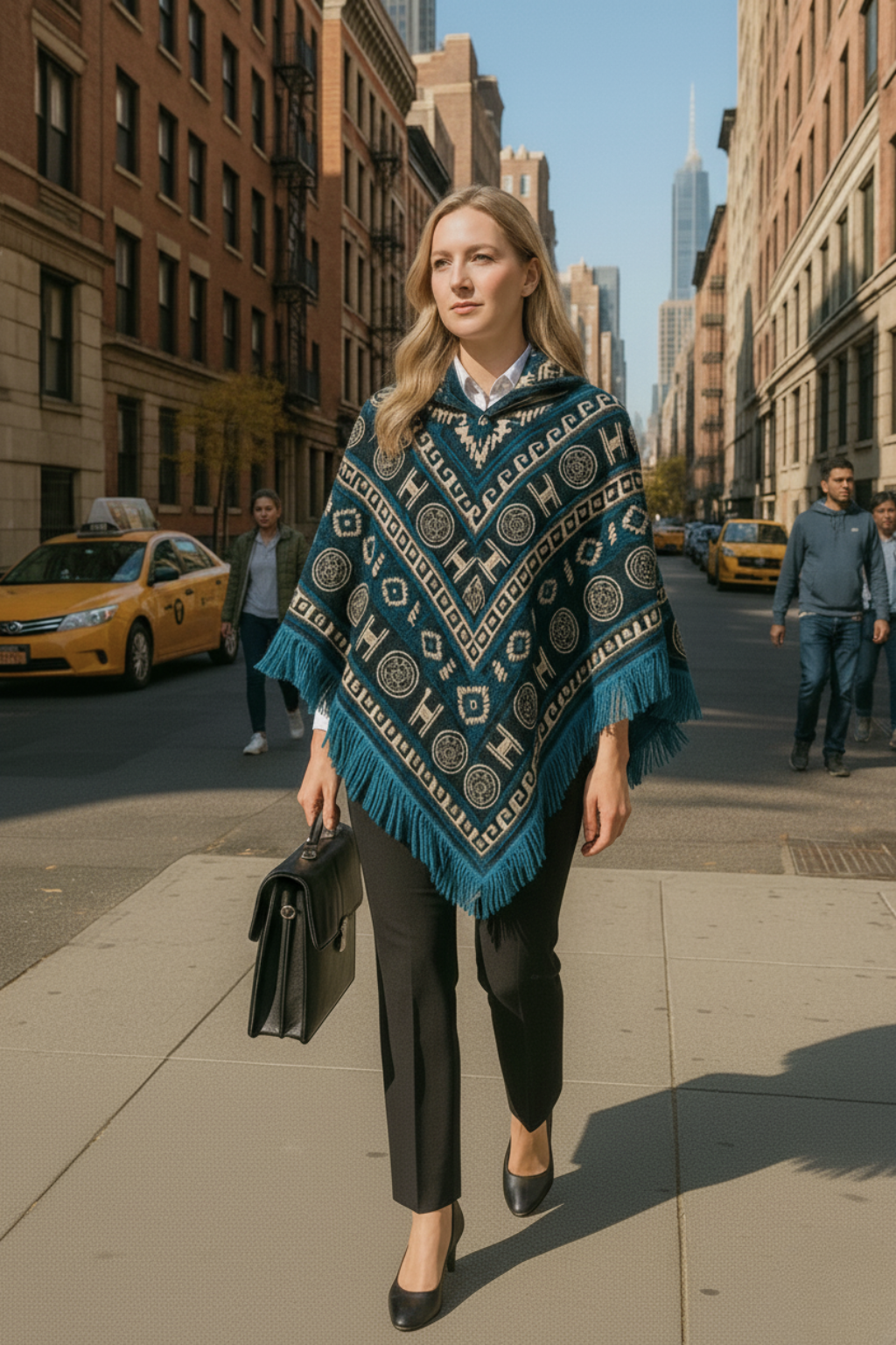 Mexican Tribal Design Poncho for Women – Gamboa