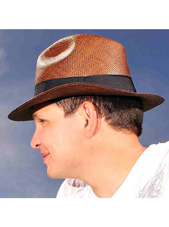 Cuban Fedora Panama Hat - Dark Brown Panama Hat for Men – Gamboa